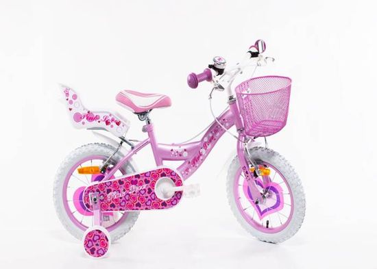 SCH PINK LOVE 14", bicyclette pour enfants de 4 à 6 ans, de 100 à 120 ...