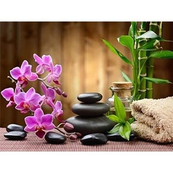 Kit de broderie diamant 5D - 5D Bricolage - Orchidée Pierre Fleur ...