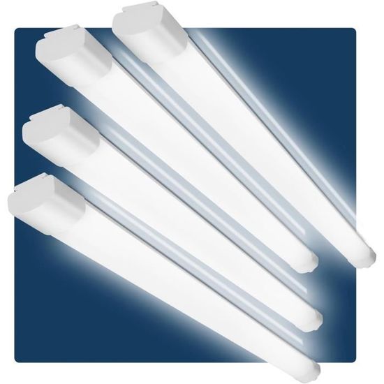 30W Neon Led 90Cm(Pack Of 4), Tube Led Garage 3300 Lm, Réglette Led ...