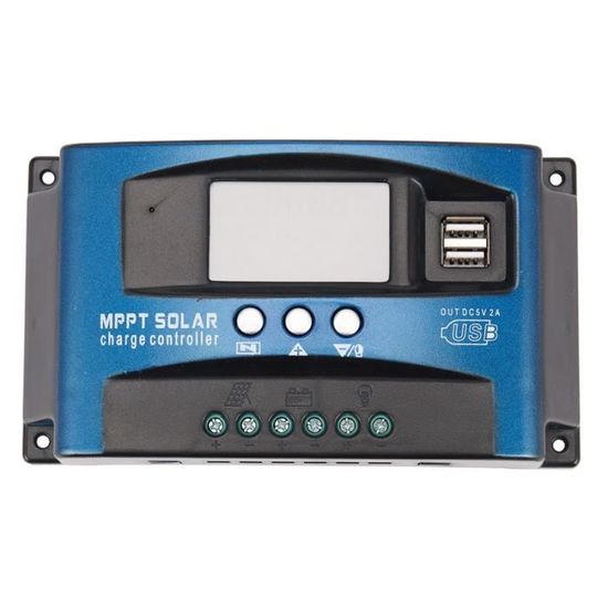 As shown - Contrôleur de Charge Mppt pour panneaux solaires, 12V-24V, double Usb, avec écran Lcd ...