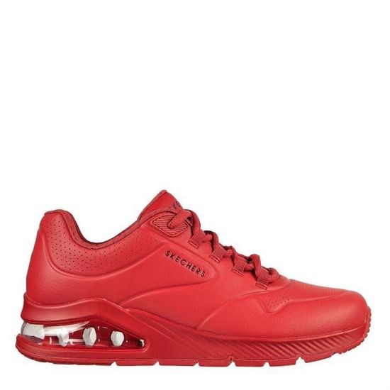 Baskets à lacets pour femmes en duraleather Skechers - Rouge - Talon ...
