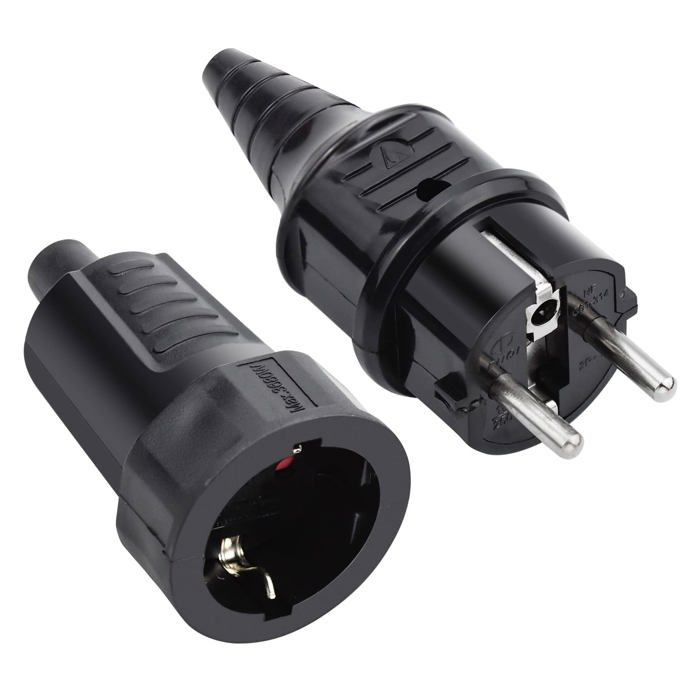Fiche electrique Chenever Kit Fiche Male - Prise Femelle en Caoutchouc ...