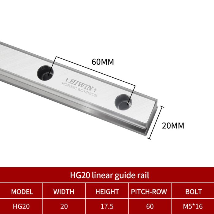 TASuffAN HIWIN-Rail de Guidage Linéaire,Découpable,Hgaz15,20,25,30,35 ...