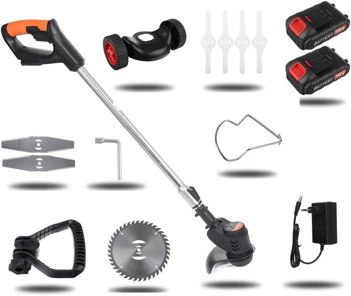 Tondeuse à Gazon électrique, Coupe-Herbe électrique sans Fil 2000 W, Tondeuse à Gazon Portable ...