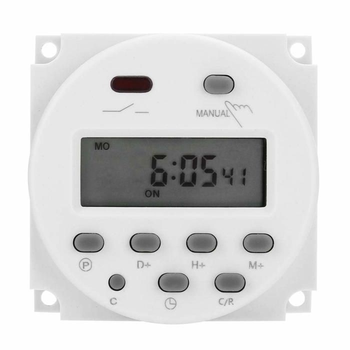 Minuterie numérique LCD 12V avec relais, programmateur hebdomadaire étanche, minuterie de ...
