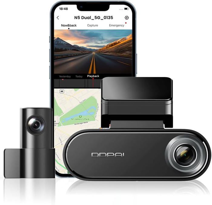 Caméra De Tableau De Bord 4K Avant Et Arrière 2160P+1080P Dashcam ...
