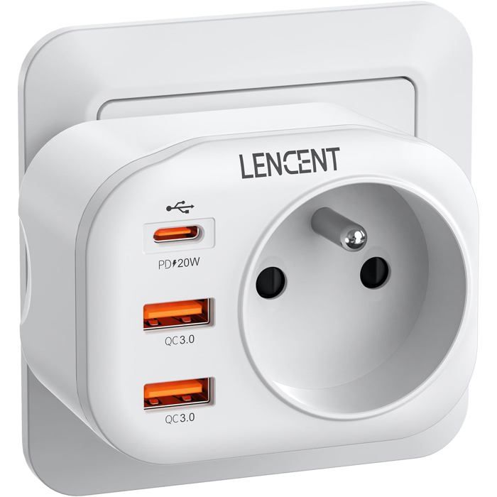Station Recharge GaN Chargeur USB-C 65W LENCENT Technologie GaN - 5 ...