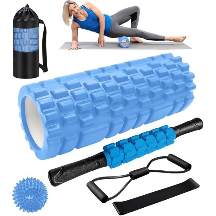Rouleau Massage, Qveetry Foam Roller avec bton rouleau musculair ...