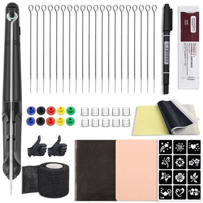 Kit de tatouage 3D Hand Poke and Stick,encre de tatouage DIY,ensemble pour l'art corporel ...