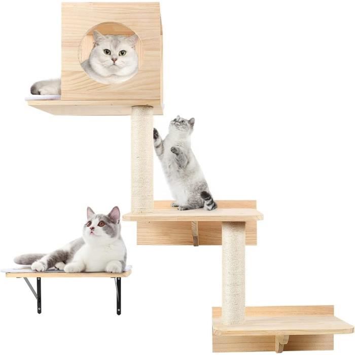 Mur d'escalade pour chat avec escalier pour chat - Cha longue murale en ...