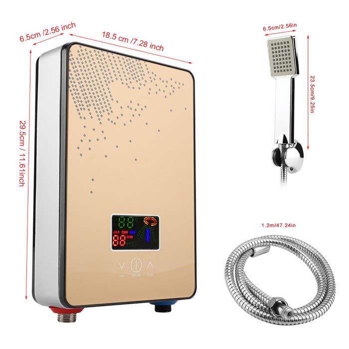 Douche électrique instantanée sans chauffe-eau électrique sans ...