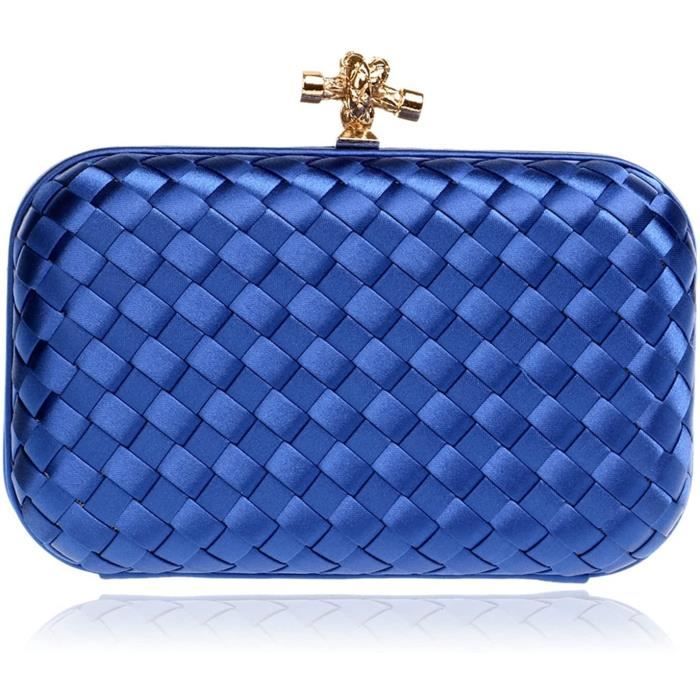 HJUIK Sac De Soirée pour Femme Sac à Main Tissé De Mariage Pochette ...