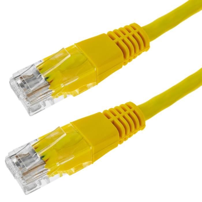 CableMarkt - Câble réseau Cat 5e UTP RJ45 de 50 cm en jaune - Cdiscount ...