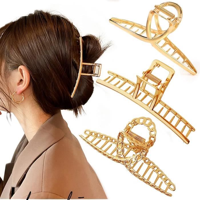 Pinces À Cheveux Pour Cheveux Épais, Grande Pince À Cheveux ...