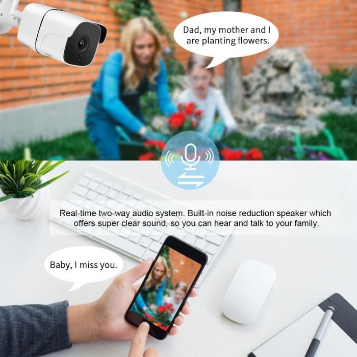 ROM Caméra De Sécurité Wifi Caméra De Sécurité Extérieure Étanche Sans ...