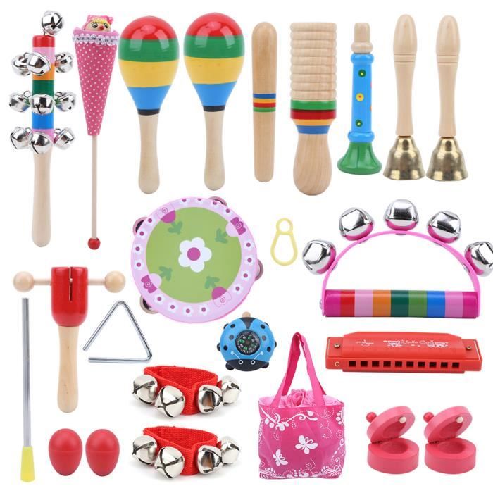 Garosa Ensemble d'instruments à percussion pour enfants 22pcs Ensemble ...