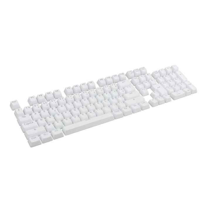 104 Keycaps Set Rétro-Éclairé Translucide Police OEM Profil Keyset pour ...