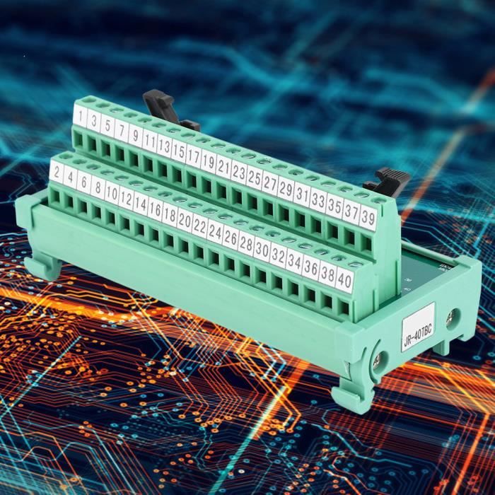 HURRISE Panneau de dérivation de borne IDC-40P bornier Breakout Board ...