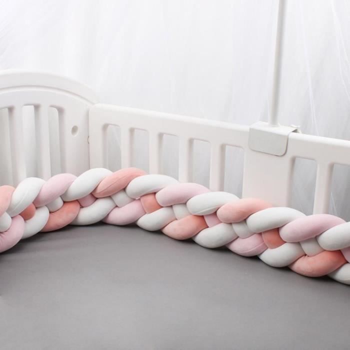Tour de Lit Bebe Coussin Serpent Velours Berceau Pare-chocs Tresse Bebe ...