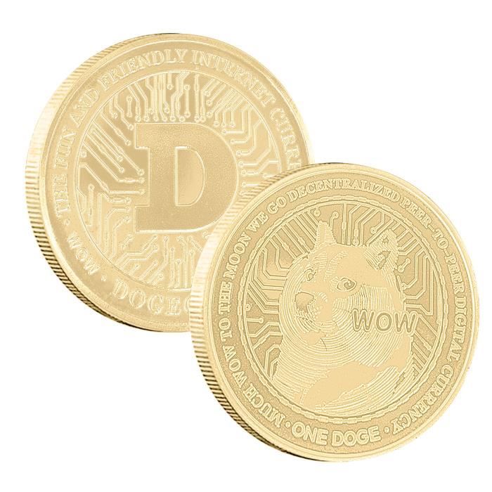 Decorative Object Pièce Commémorative Dogecoin Plaquée Doge Coin 2021 ...