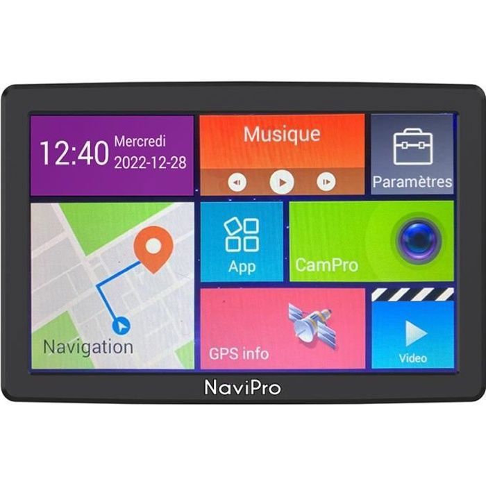 GPS Camping Car 9 Pouces NaviPro 9 DVR, Dashcam - Caméra de Route intégrée, Europe + Maroc ...