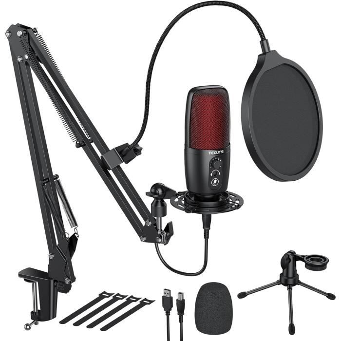 Microphone À Condensateur Usb, Micro Pc Kit Avec Bras De Flèche ...