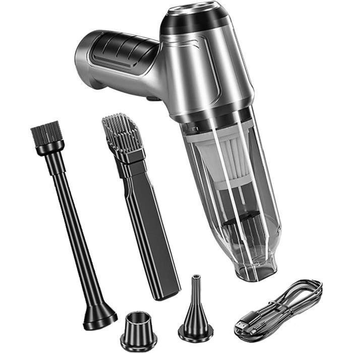 Car Vacuum Cleaner, 120W Rechargeable 3 in 1 Lightweight Crevice Tool ...