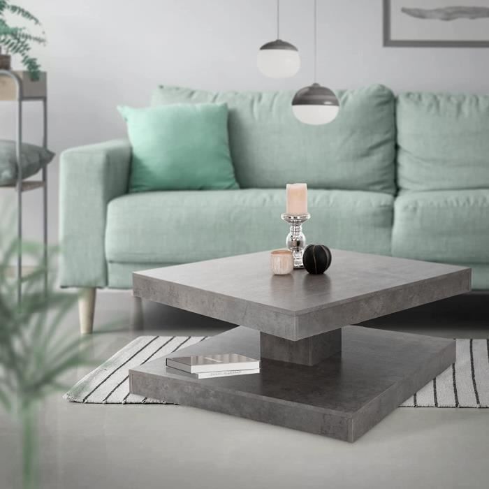 ML-Design Table Basse avec Plateau Pivotant à 360° et Surface de ...