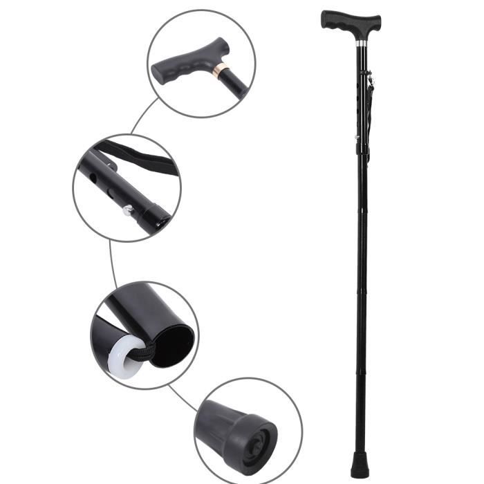 TMISHION Canne pliable Canne de Marche Pliable Béquille à Poignée ...