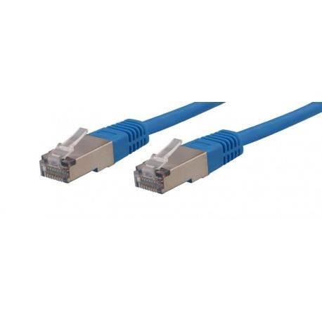 Câble RJ45 - TNB - RJ45D3 - STP cat. 5E - Droit - 3m - Blindé - Bleu ...