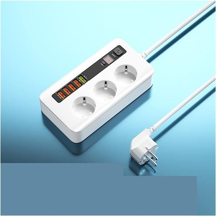 Rallonge 2500W Minuterie Prise Multiprise Intelligente Extension De ...