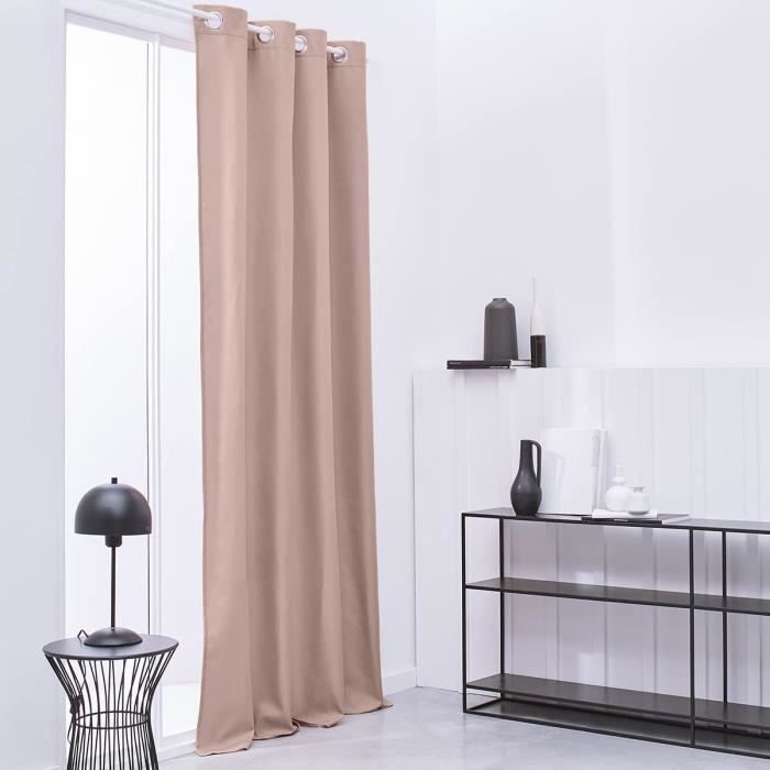Rideau Isolant Thermique 140X240 Uni Essential Rose Des Sables[W11485 ...