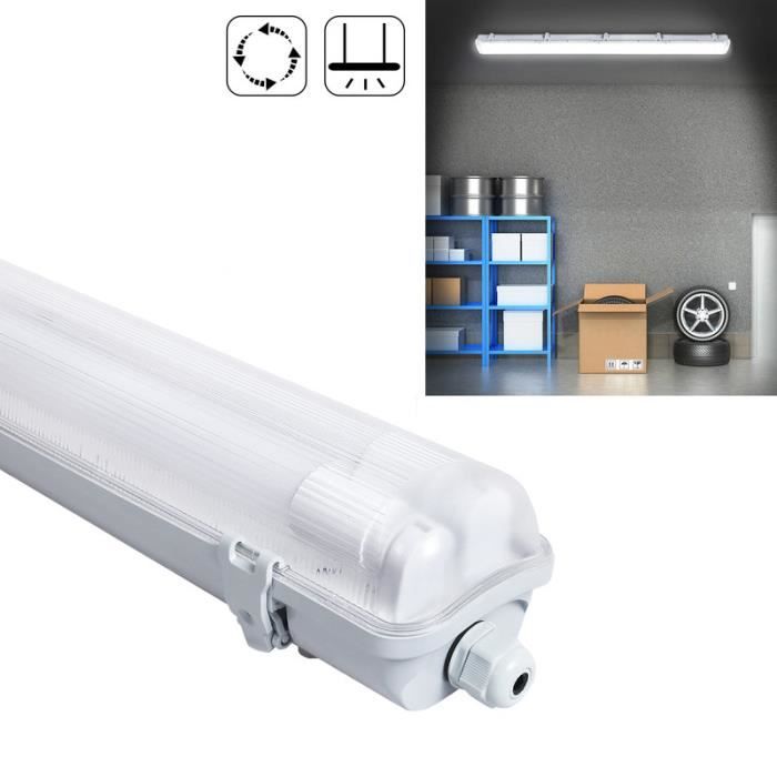 YUENFONG Tube LED 150cm 2x24W Néon Tube LED T8, lampe de Sous Sol ...
