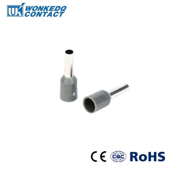 Gray-E0508 -Terminal à sertir isolé, terminal à sertir pressé Terminal isolé 1000 pièces VE0508 ...