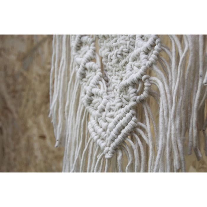 Fil pour macramé 5 mm x 50 m, bleu clair | Cordon naturel en laine avec ...