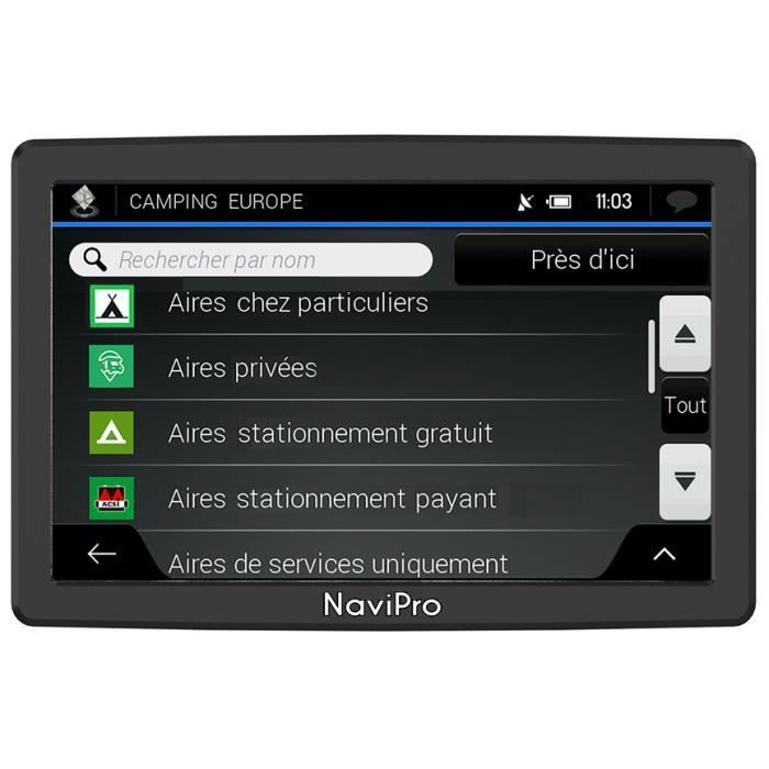 GPS Camping Car 9 Pouces NaviPro 9 DVR, Dashcam - Caméra de Route ...