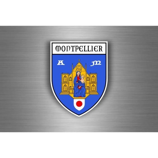 Autocollant sticker blason drapeau montpellier - Cdiscount Auto