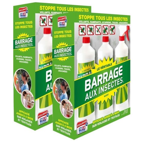 Barrage aux insectes W2000 6x1L avec 6 bouchons de sécurité + 2 ...