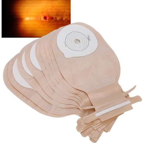 10 pcs One-Piece Sac de stomie Poche Stoma Cover Urine 20-60mm ...