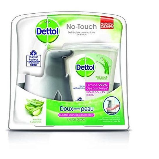 Dettol Distributeur Automatique de Savon No Touch Kit Effet Inox 250 ml - Cdiscount Bricolage