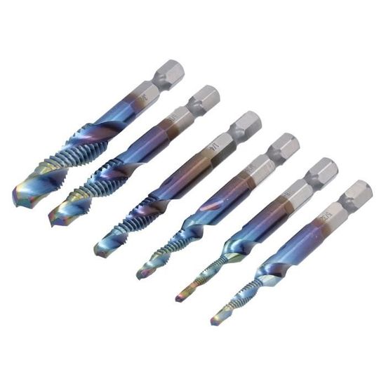 Kit De Taraudage Composé De Filetage En Pouces Jeu De Forets Combinés Foret À Taraud En Spirale ...