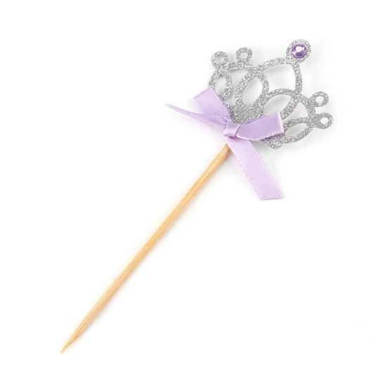 EJ.life Cake Topper 10pcs couronne gâteau gâteau Topper avec ruban ...