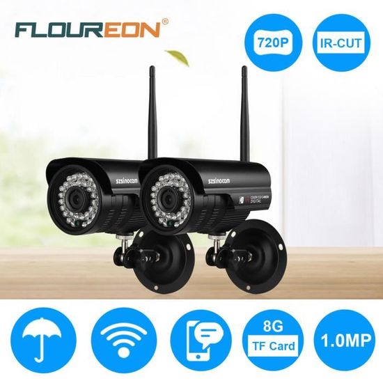 Szsinocam Caméra de Surveillance IP sans Fil Étanche 720P H.264 ...