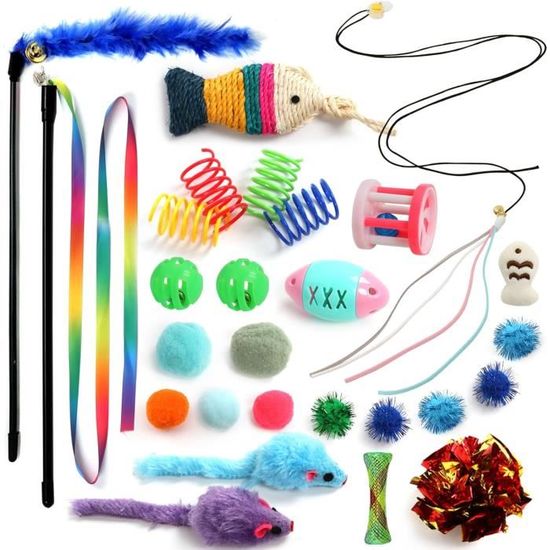 Jouets Chat, 26 Pièces Interactif Jouets pour Chats Chaton Chien, Chat ...
