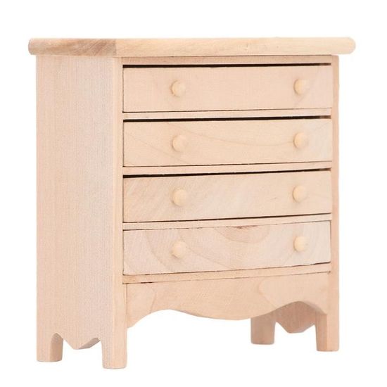 VINGVO Meuble miniature tiroir maison de poupée en bois - Cdiscount Jeux - Jouets