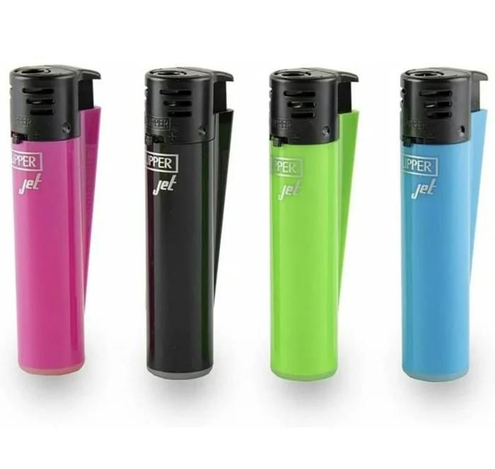 Lot 4 briquets Clipper JET rechargeable CHALUMEAU tempête électronique ...