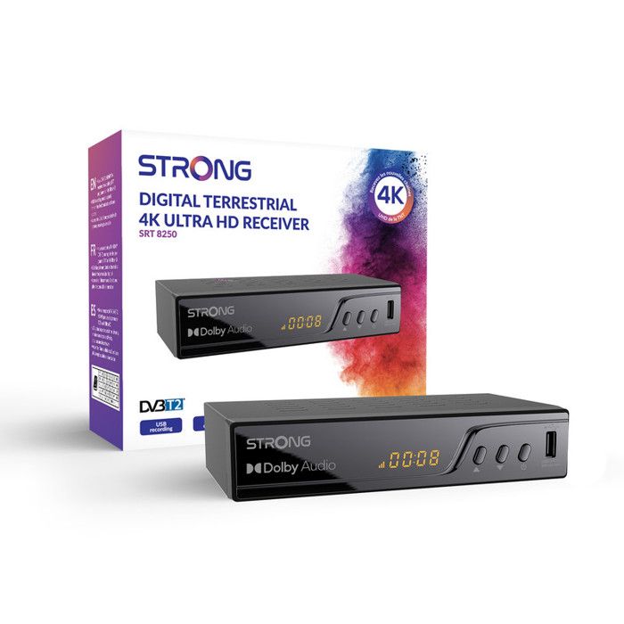STRONG - Décodeur TNT 4K UHD - SRT8250 - Enregistreur par USB - HEVC265 ...