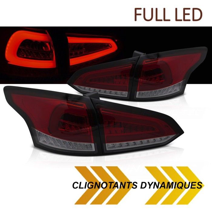 FEUX ROUGES FUMES FULL LED ET DYNAMIQUES FORD FOCUS 3 SW BREAK 11-18 ...