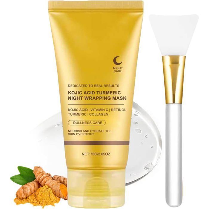 Turmeric Masque Collagene Visage Turmeric Collagen Night Wrapping Mask ...