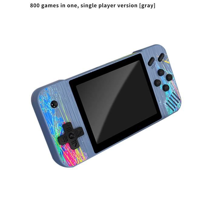 Gris simple-Console de jeu rétro portable 8 bits, 800 en 1, 3.5 pouces ...